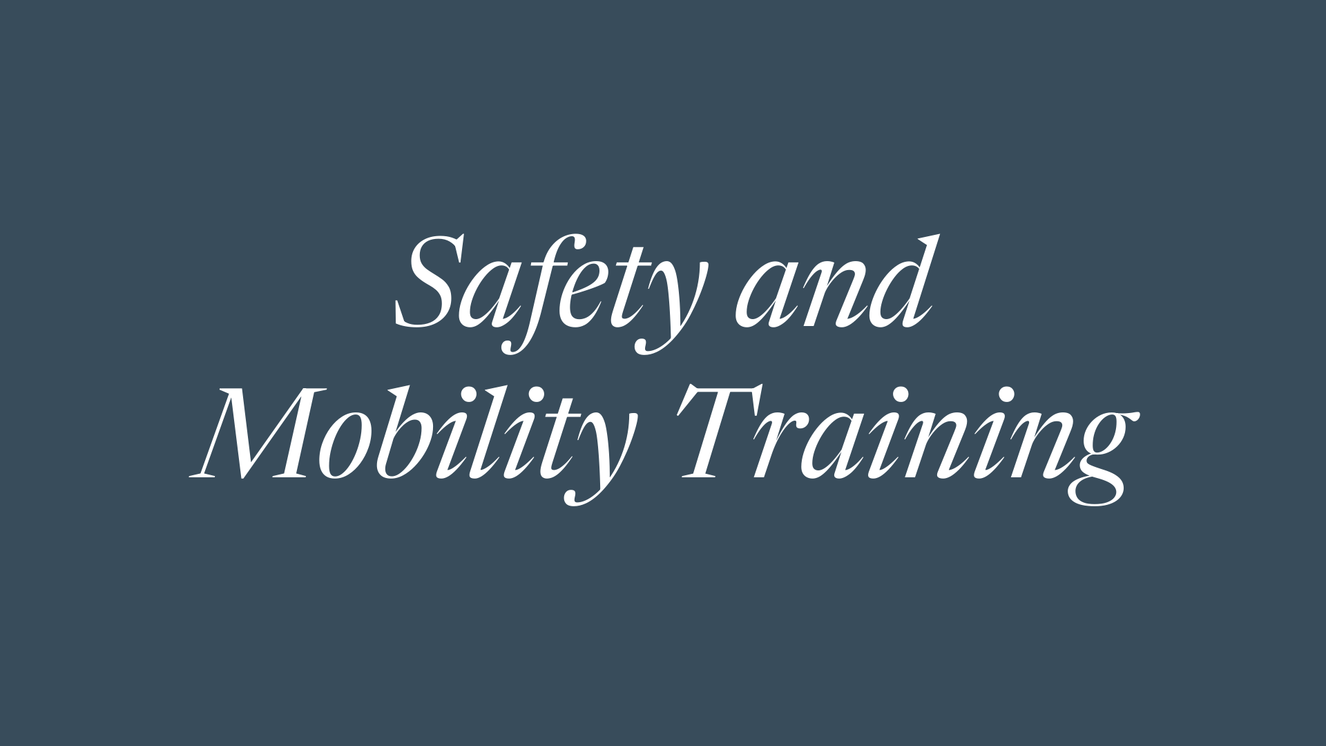 Safety and Mobility Training for Caregivers